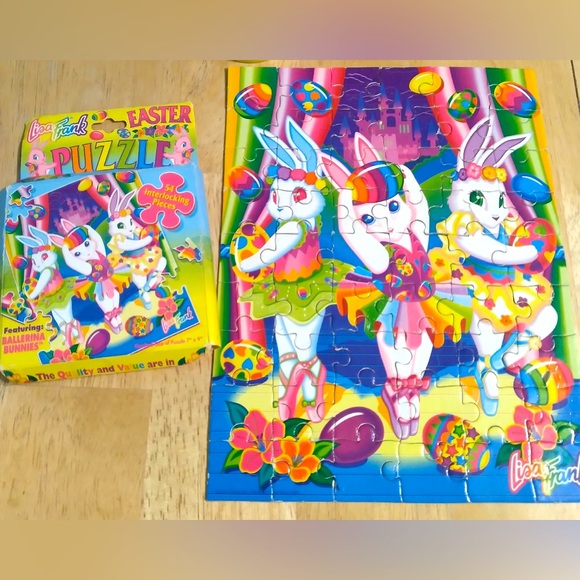 Lisa Frank | Other | Vintage Lisa Frank Easter Ballerina Bunnies 54 ...